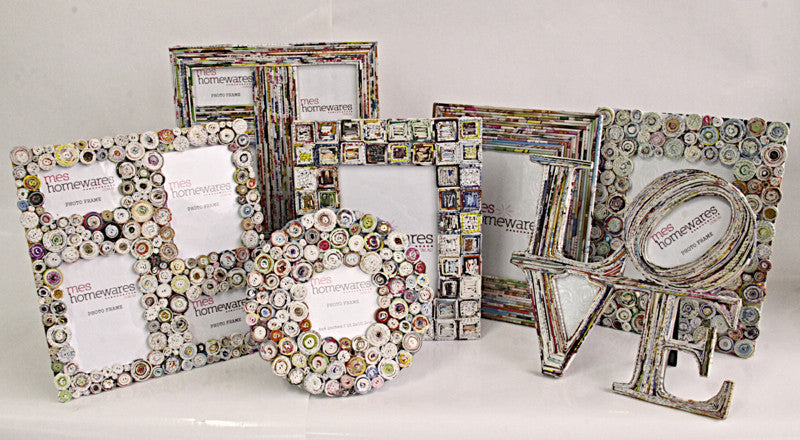 Photo Frame Round small pieces paper photo frame D20 – Mes Homewares